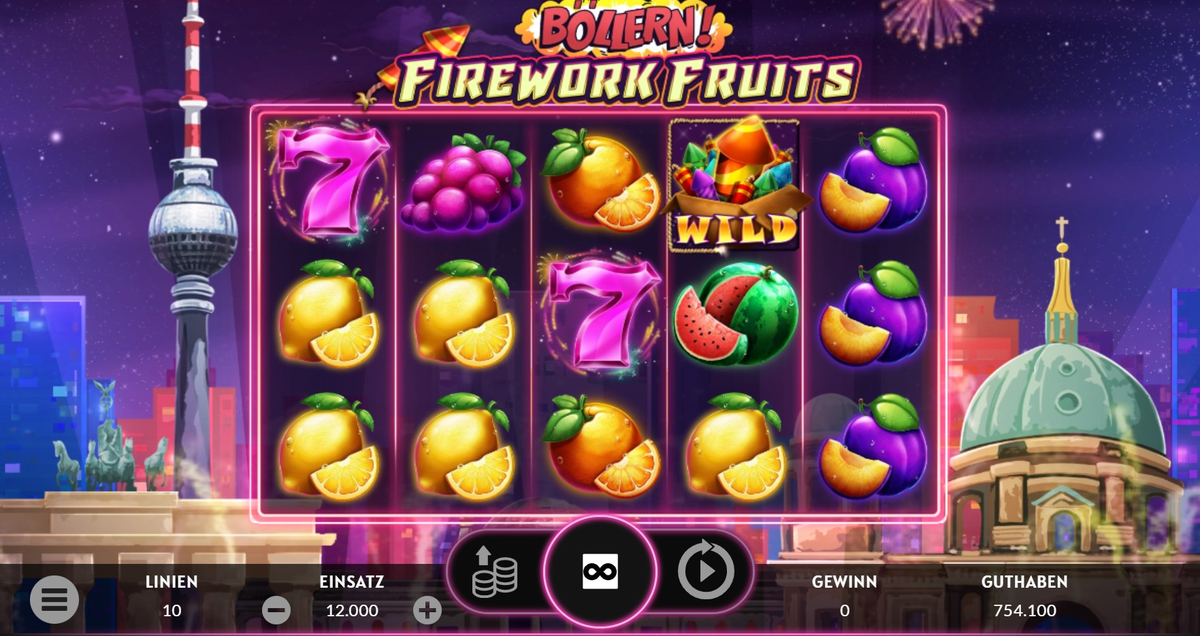 Bänger Firework Fruits kostenlos spielen bei RTLspiele.de