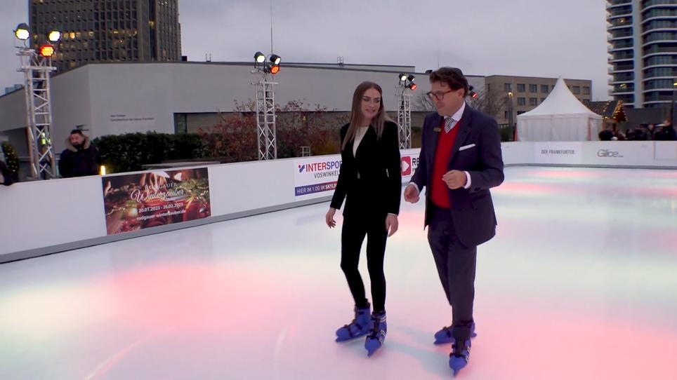 Winterspaß über Frankfurts Dächern: Tascha Jasmin Beil eröffnet Eisbahn ...