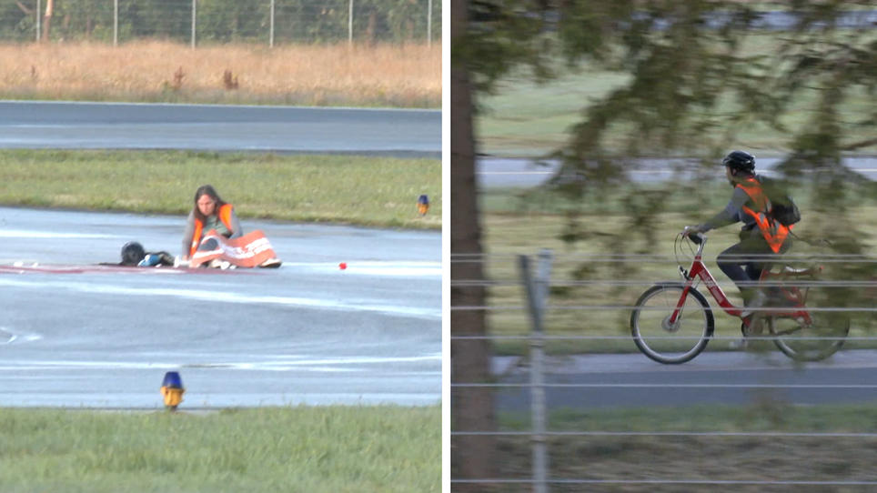 Flughäfen lahmge"klebt": Video zeigt, wie Klimakleber aufs Rollfeld kamen | RTL.de