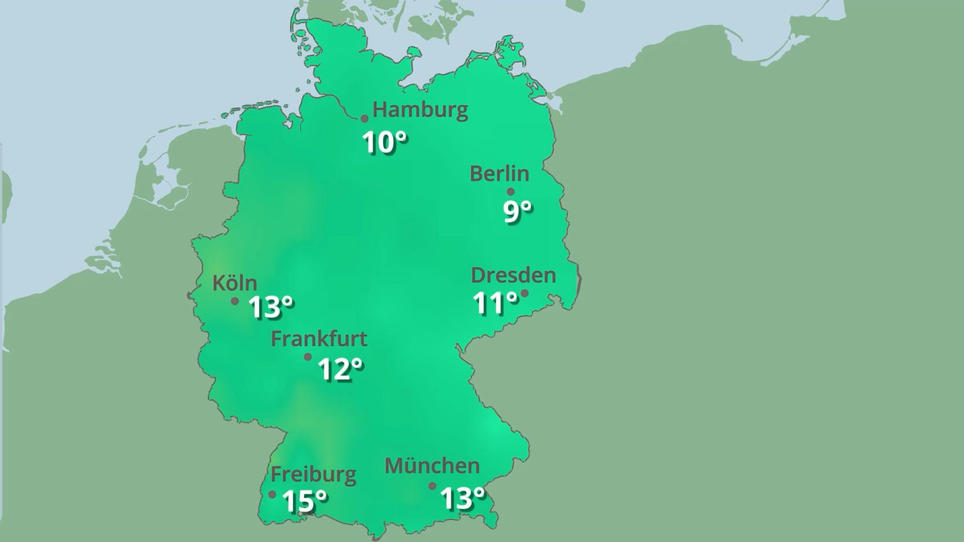 Sieben-Tage-Wetter: Regen, Stürme und zweistellige Temperaturen nahen ...